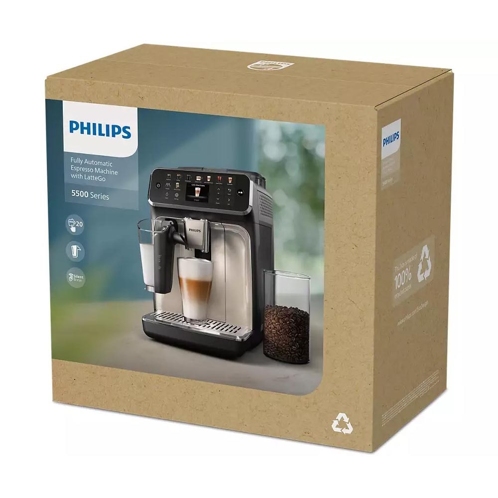 PHILIPS 5500 LatteGo EP5549/70 automata kávégép LatteGo tejhabosítóval - eMAG.hu