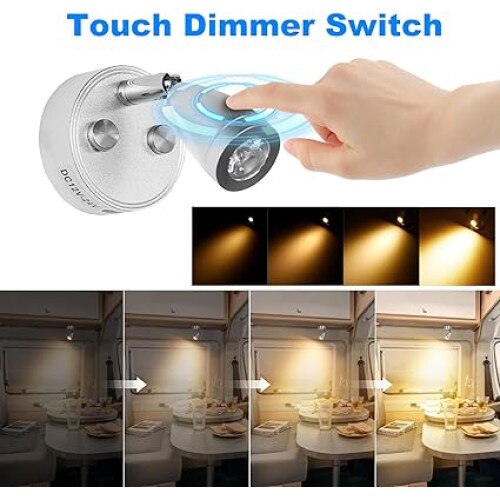 Lumini LED de interior SUPAREE, 12V, Port USB si Functie de senzor ...