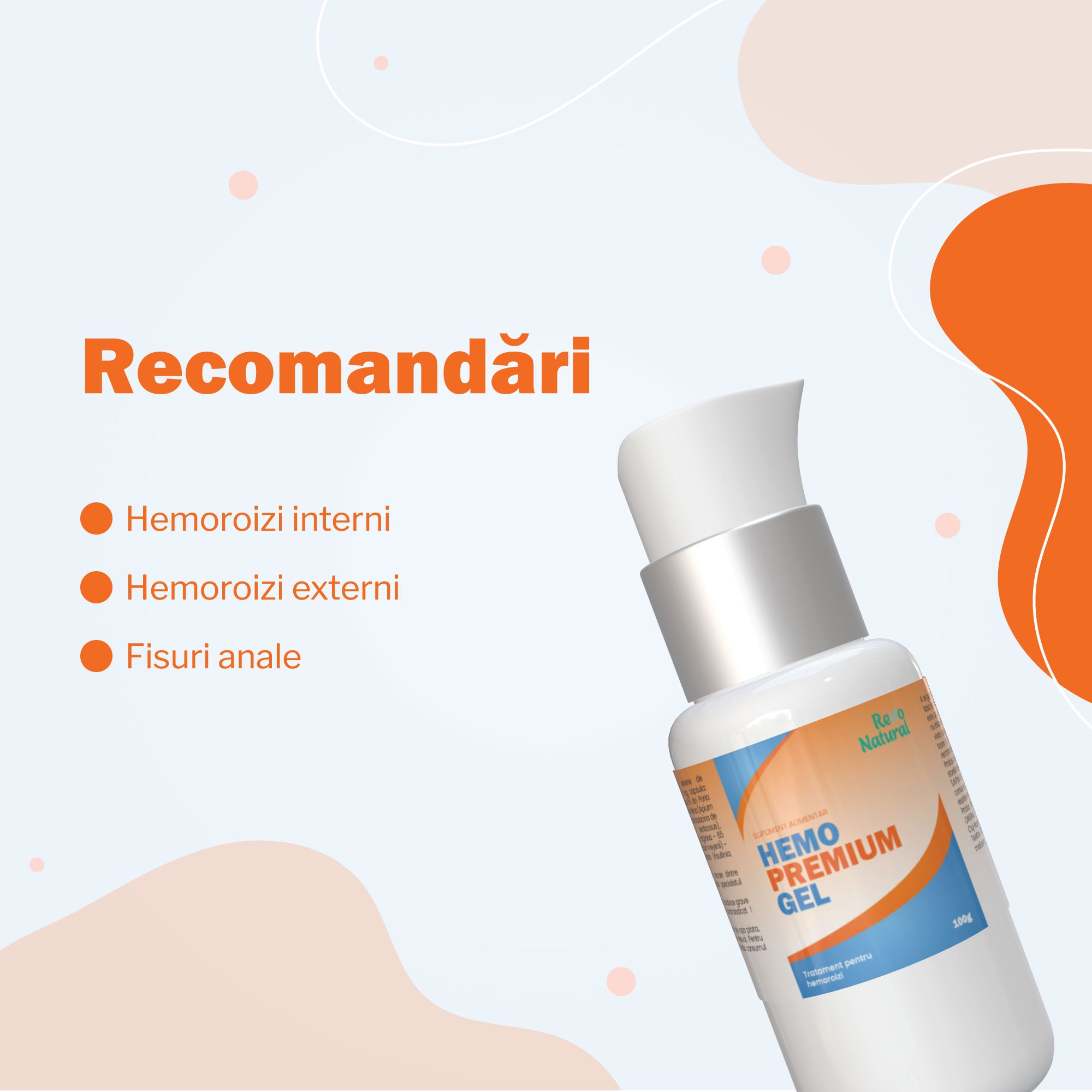 Gél aranyérre, Hemo Premium Gel 100 gr, Étrend-kiegészítő, Revo Natural ...