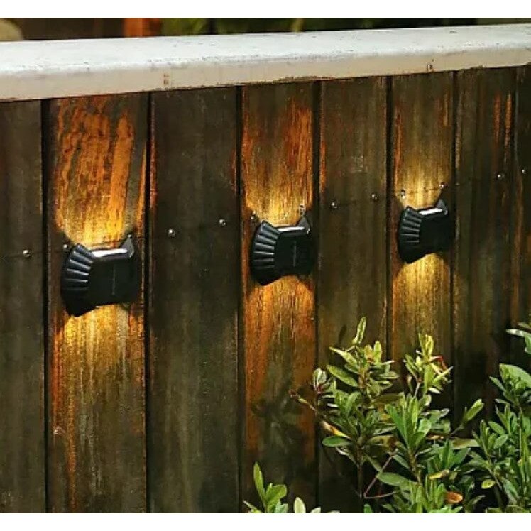 Set 4 lampi solare exterioare pentru perete iluminare sus-jos - eMAG.ro