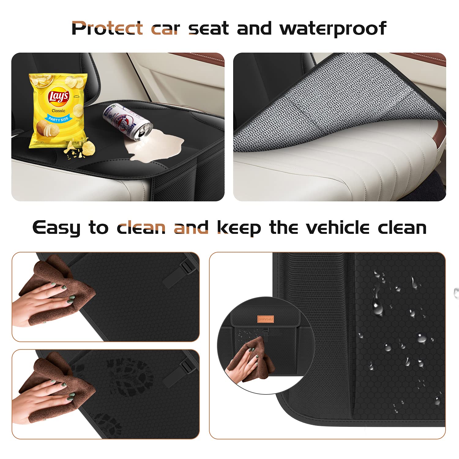 Set doua huse de protectie scaun auto SmartElf sezut si spatarul din ...