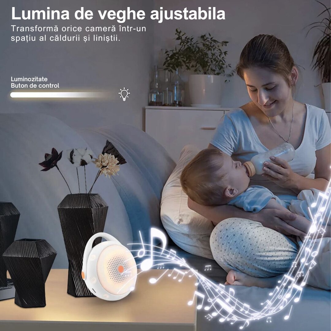 Dispozitiv Sunete Albe ®Lemaro, Sunete HD, pentru Bebelusi si Adulti ...