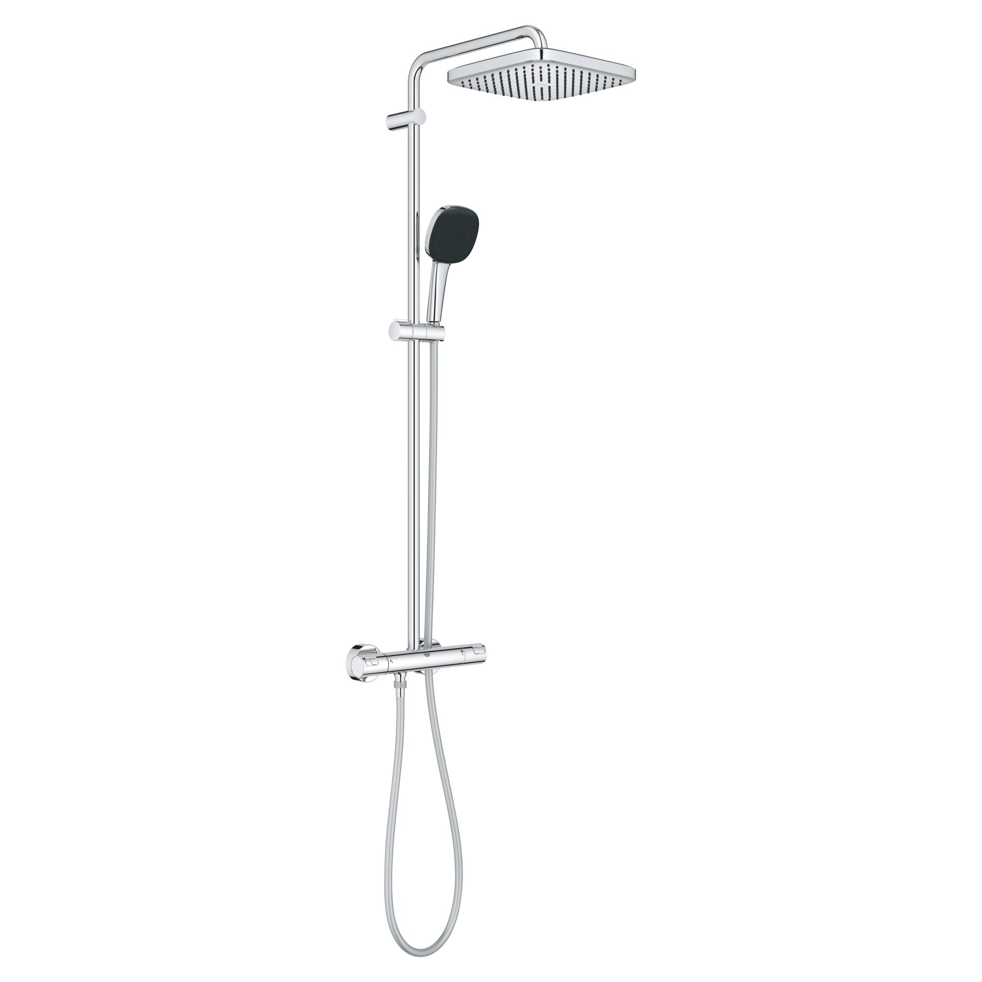 Grohe Vitalio Cube 250 душ система, видима, термостат, 250 mm, 1 ...