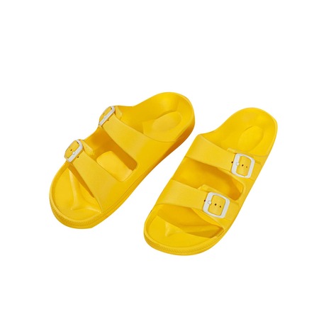 Slapi dama, 2 catarame, English Home, Alice, EVA, 38, galben-alb - eMAG.ro