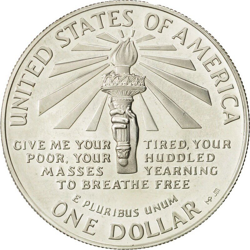 Moneda istorica din Argint 1 dolar Statuia Libertatii Statele Unite ...