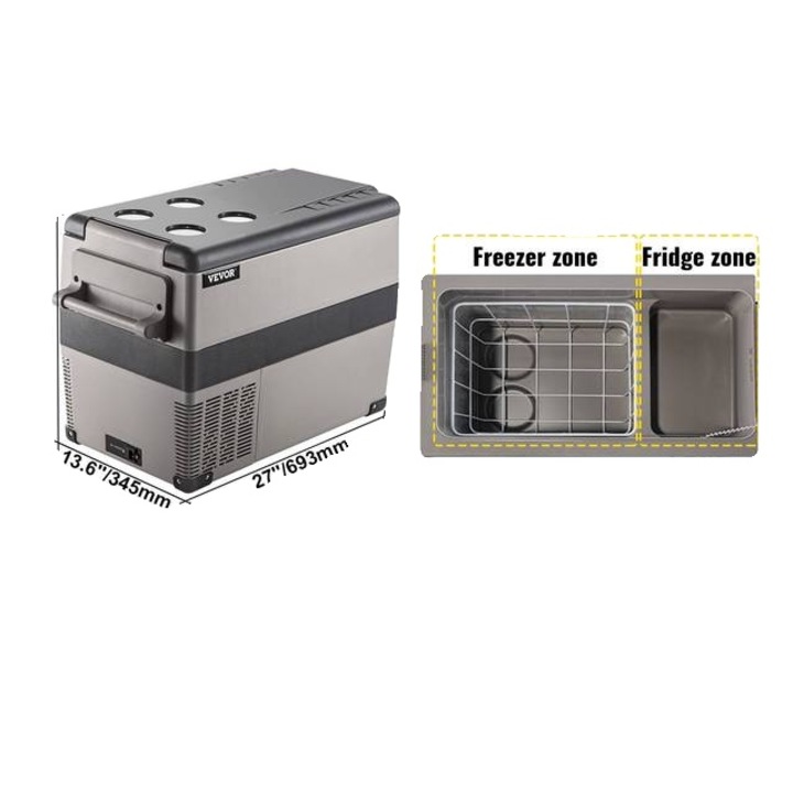Frigider auto portabil, Vevor, Ecran LED, Control digital, Racire ...