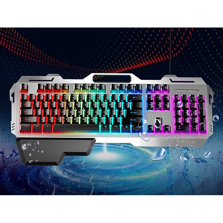 Комплект безжична механична клавиатура и мишка GX810, RGB осветление ...