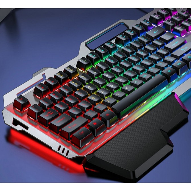 Комплект безжична механична клавиатура и мишка GX810, RGB осветление ...