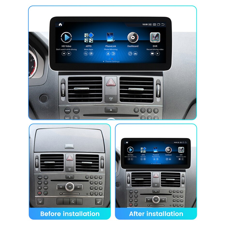 Navigatie Mercedes C Class W204 din 2006-2013, Display 12.5 inch, 4GB ...