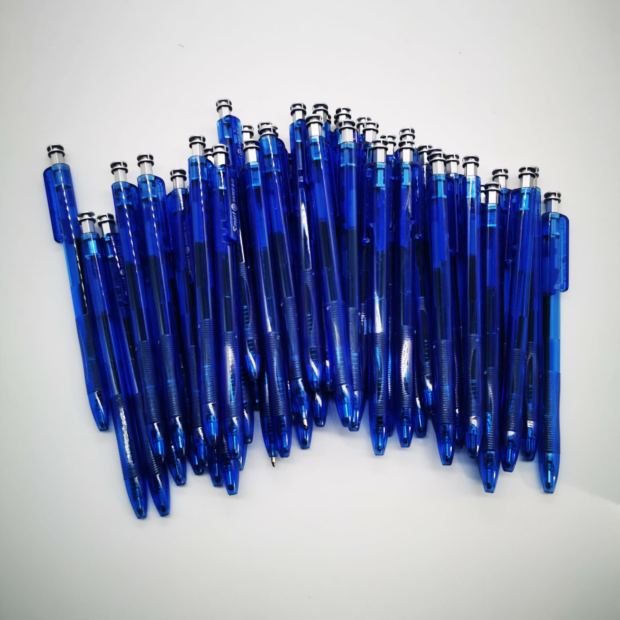 Set 48 pixuri cu mecanism, Albastru, scriere fina, VisionXXI, model ...