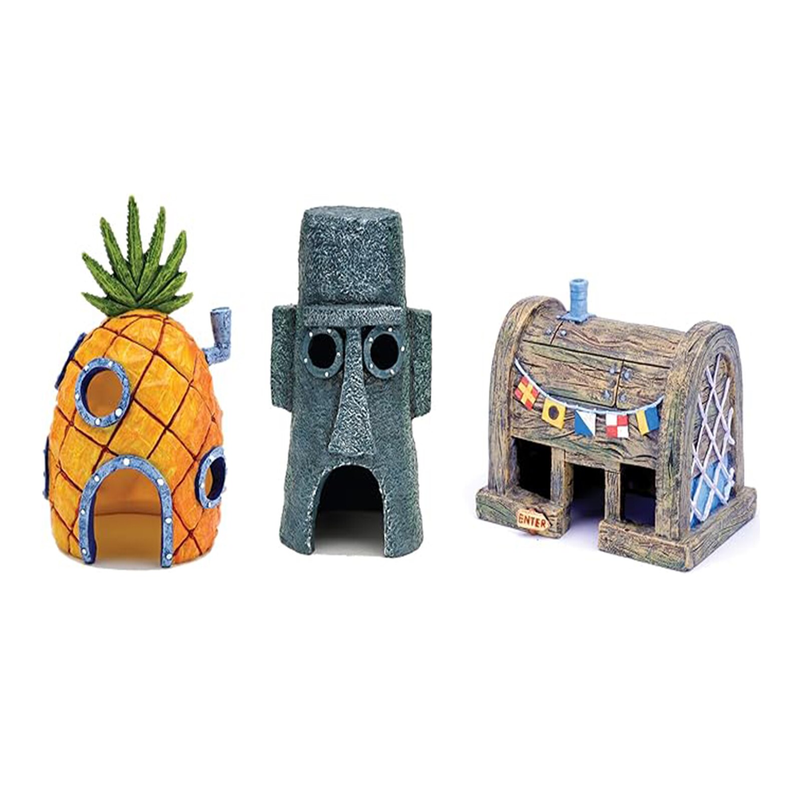 Set 3 decoratiuni acvariu, Zggzerg, Pentru pesti mici si mijlocii ...