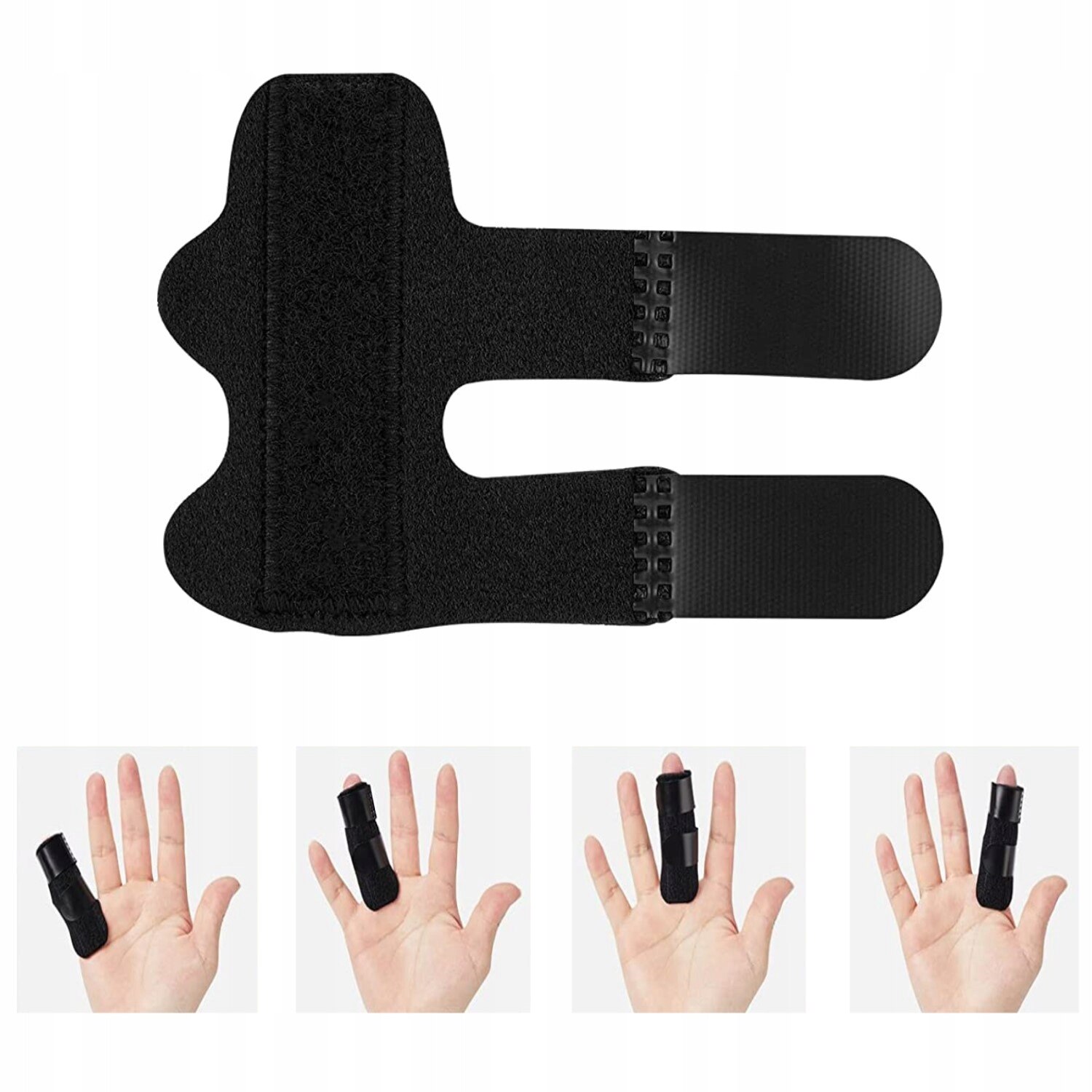 Set 2 protectoare degete, Textil, Negru/Albastru - eMAG.ro