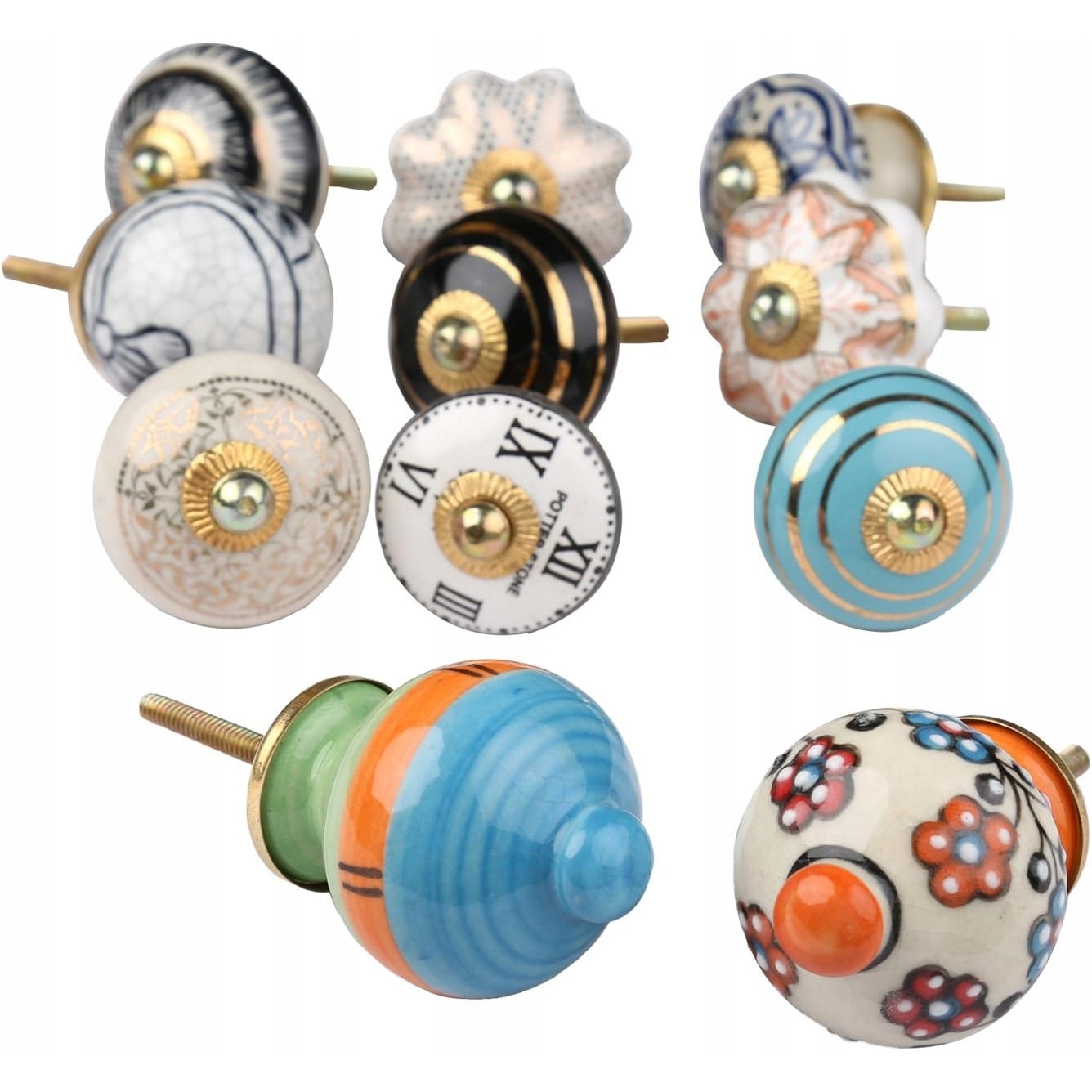 Set 25 manere, Ceramica, 6.5cm, Multicolor - eMAG.ro