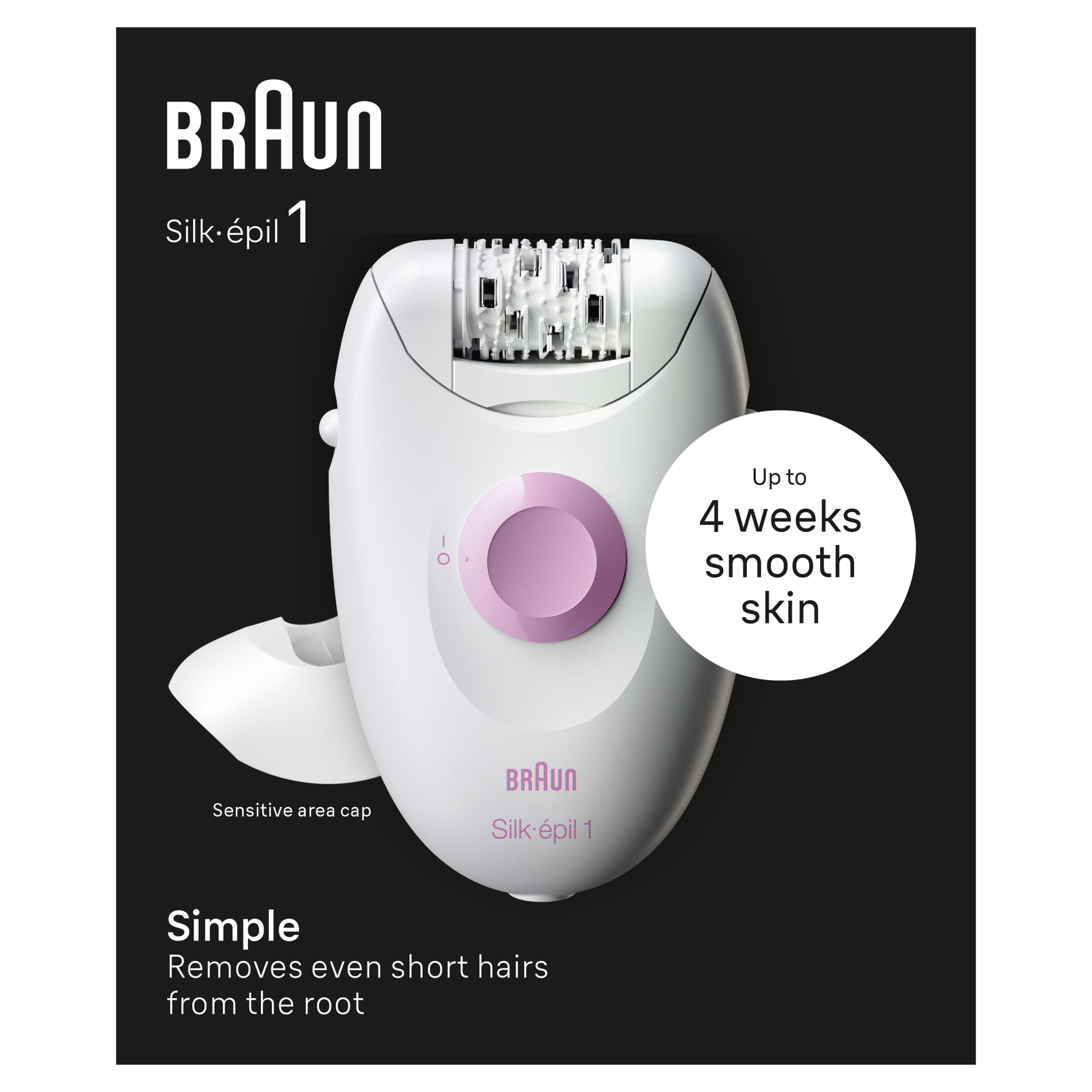 Epilator Braun Silk-Epil 1-010, Soft Lift, 20 pensete, Roz - eMAG.ro