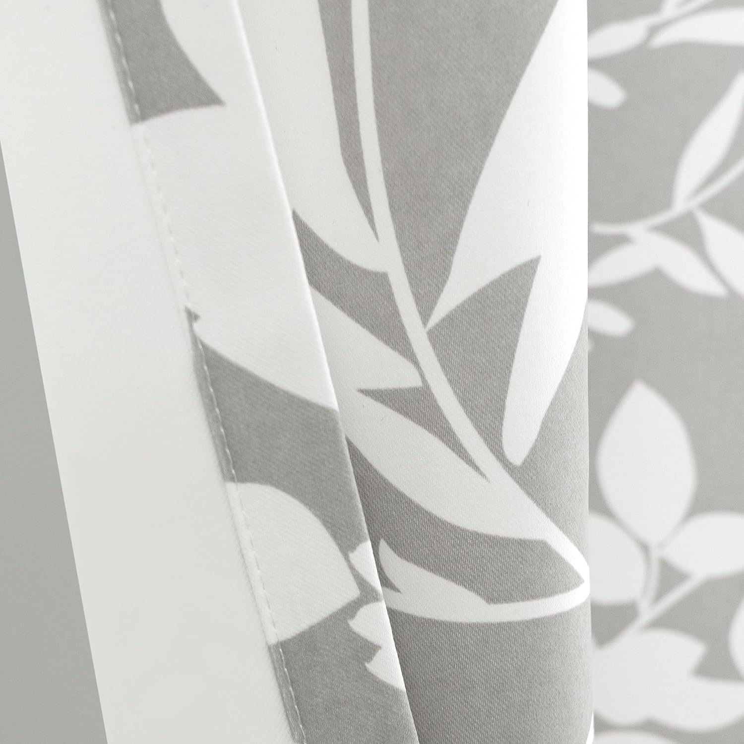 Perdele decorative, DriftAway, gri cu frunze, 168x229cm, set de 2 - eMAG.ro