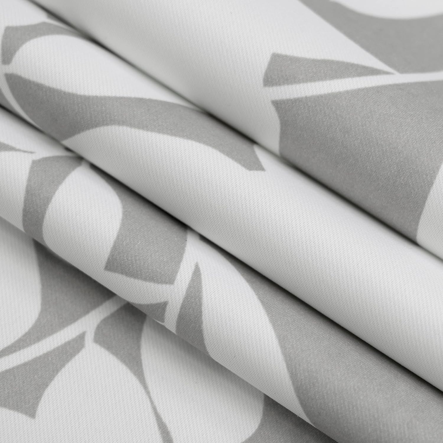 Perdele decorative, DriftAway, gri cu frunze, 168x229cm, set de 2 - eMAG.ro