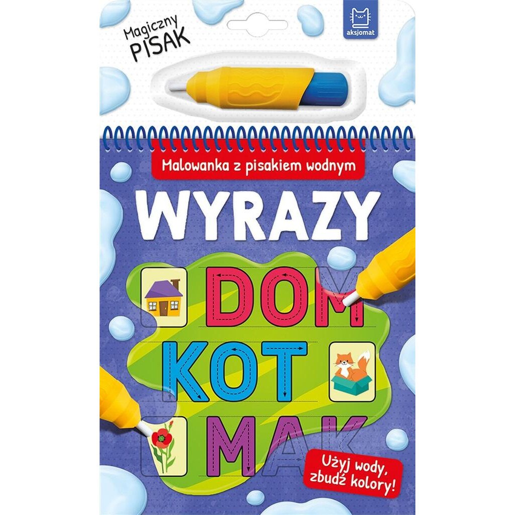 Set carte de colorat si marker cu apa, Aksjomat, Multicolor - eMAG.ro