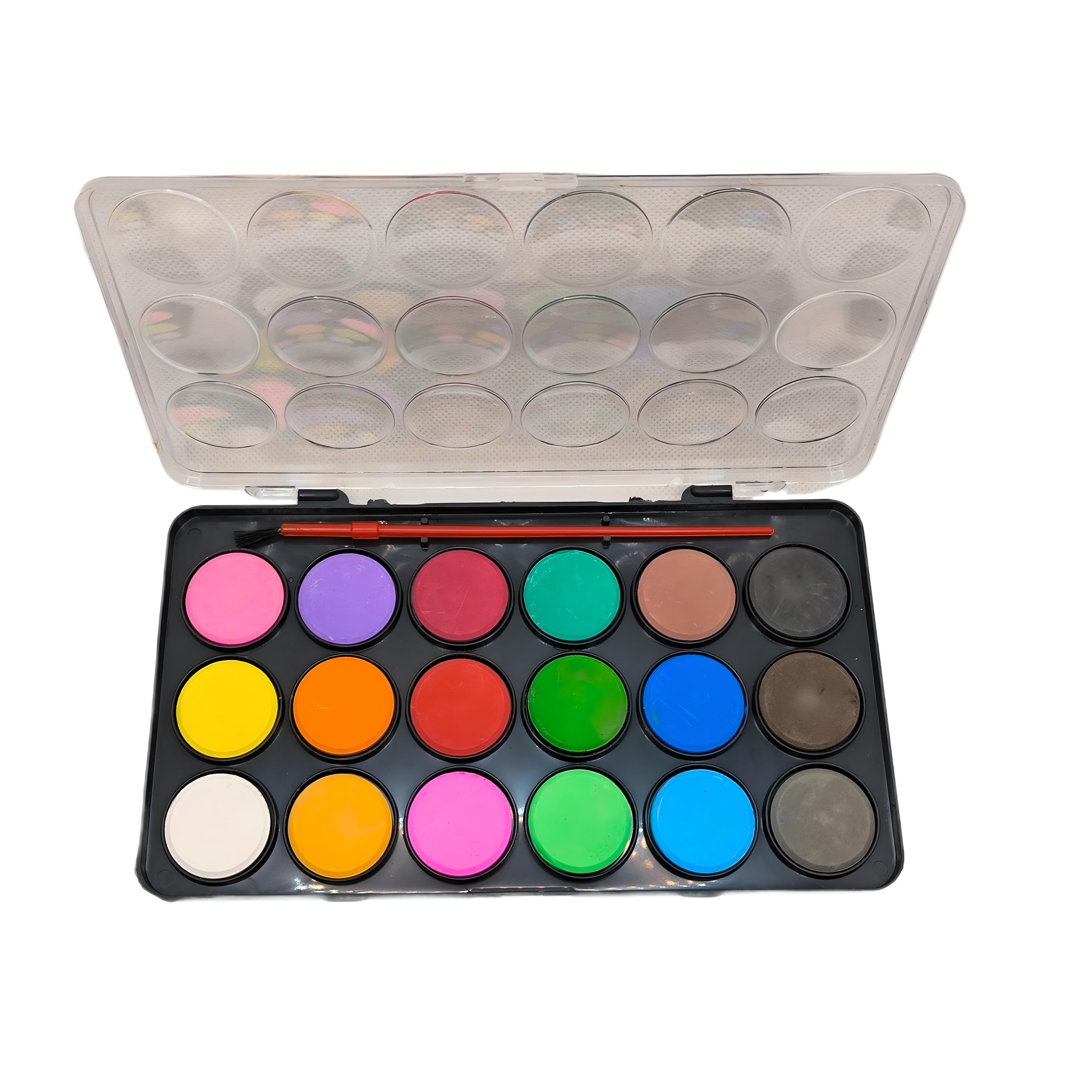 Acuarele 18 Culori/Set de 28mm cu Pensula Inclusa, Culori Vibrante si ...