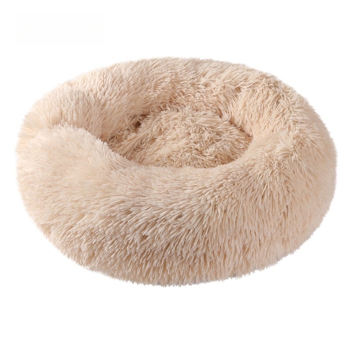 Culcus pisici, Plus/Bumbac, 50cm, Bej - eMAG.ro