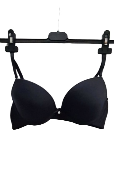 Sutien cu burete si detaliu pietricica, Lemila, negru, 85 C - eMAG.ro