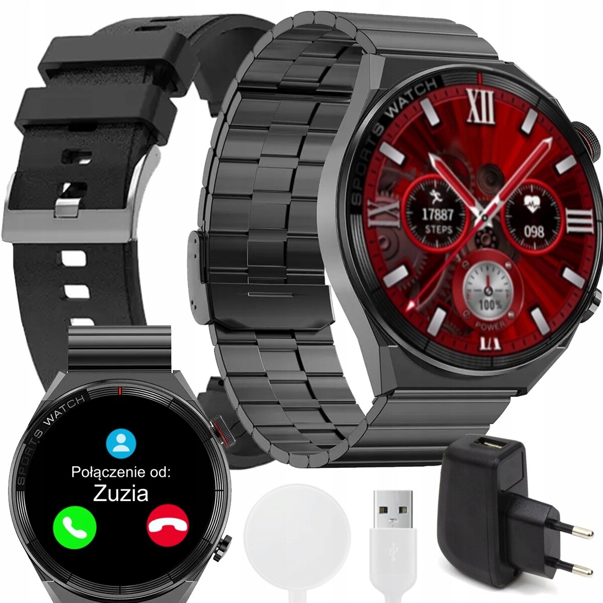 Smartwatch, Barbatesc, Cadran rotund 1 "5", 454x454px, IPS, Android 5.1 ...