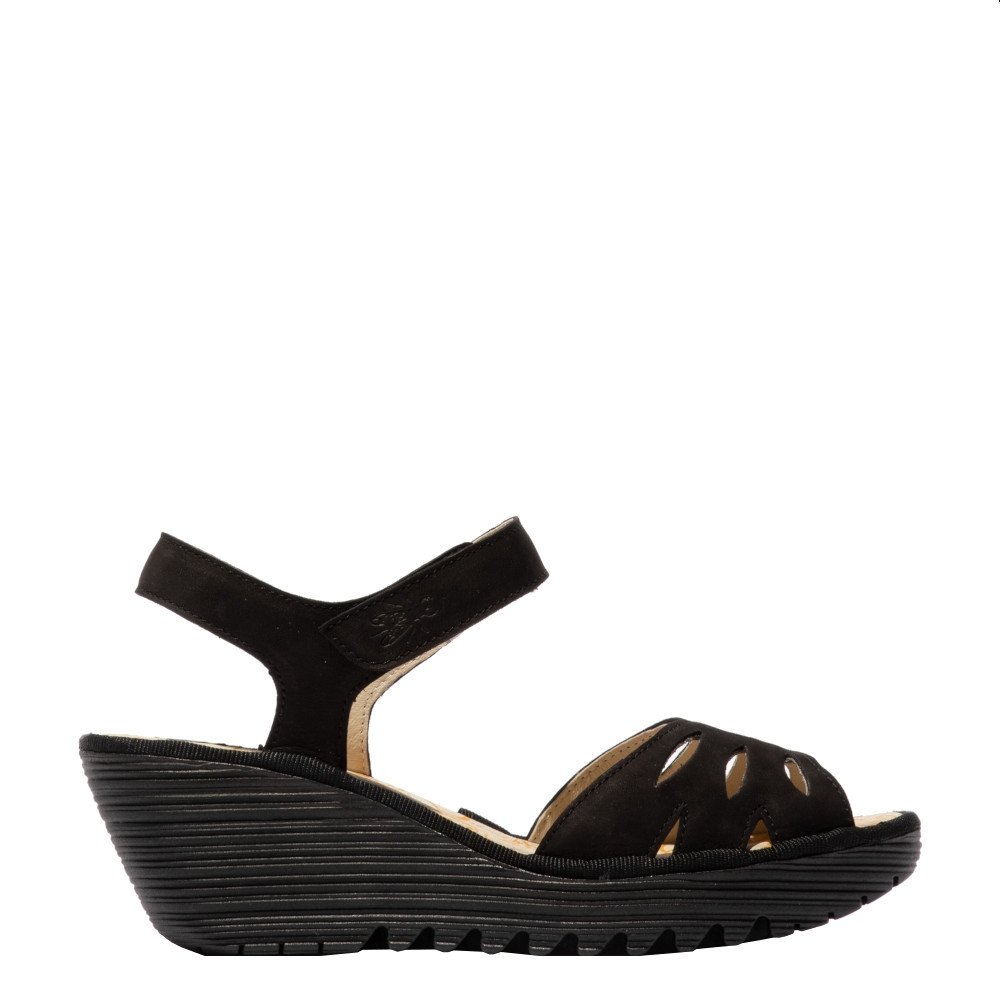 Sandale dama, Fly London, Piele naturala, Negru, 41 EU - eMAG.ro