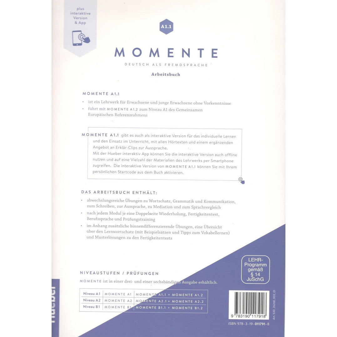 Momente A1.1 Arbeitsbuch plus interaktive Version ; Sabine Glas-Peters ...