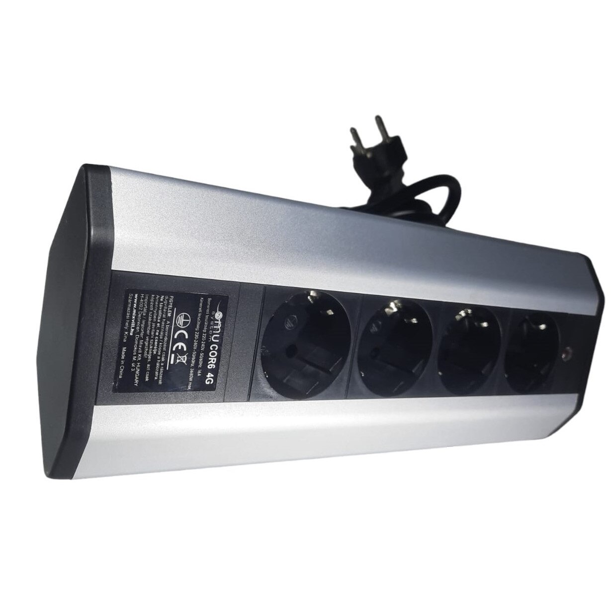 Prelungitor grup 4 prize schuko pentru colt montaj pe blat sau birou ...