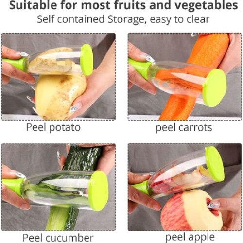 Curatator fructe si legume cu recipient pentru colectare resturi, din ...