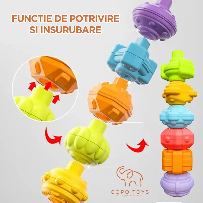 Jucarie Educativa Montessori pentru Copii - Cub Interactiv cu Sireturi ...