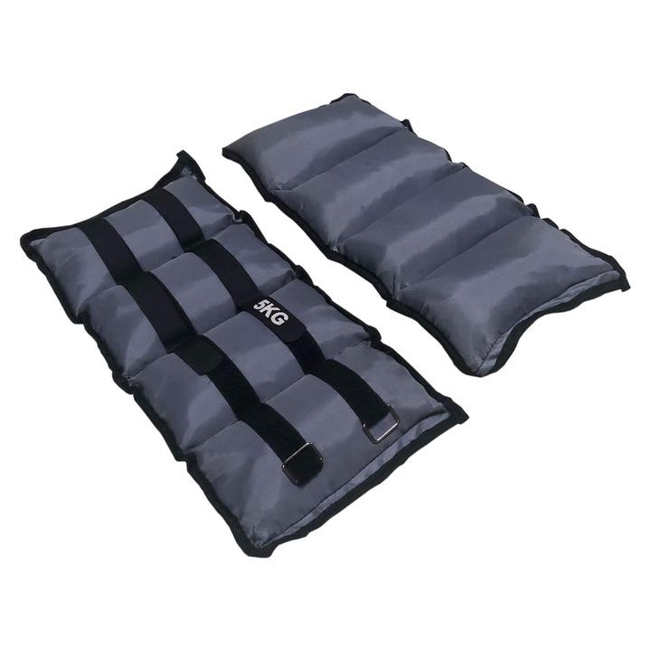 Set greutati glezne, Rebecca Mobili, Nylon, 2x5kg, Gri - eMAG.ro