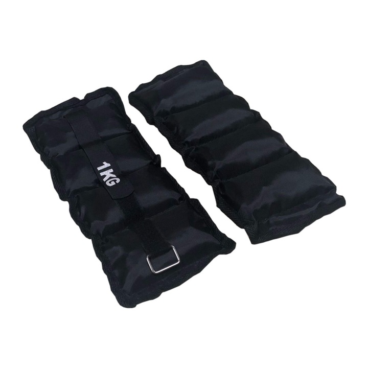 Set 2 greutati glezne, Rebecca Mobili, Nylon, 2x1kg, Negru - eMAG.ro