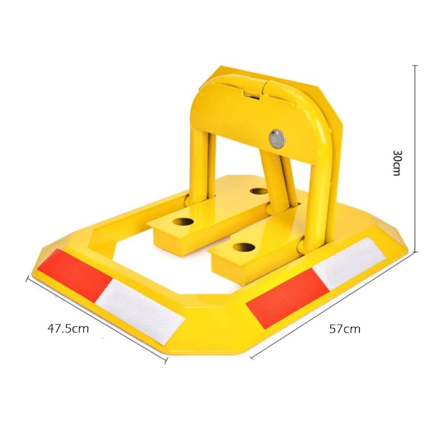 Blocator parcare manual, rectangular, cu 3 chei, Galben - eMAG.ro