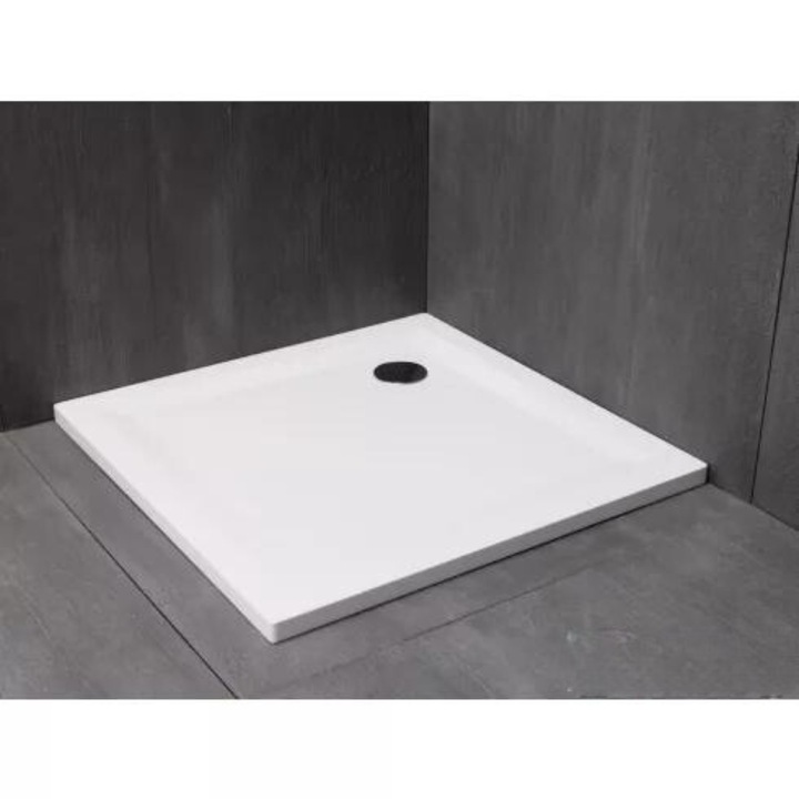 Cadita de dus patrata, Kolpasan CANARY 100X100X3.5 cm, alba, slim, FI90 ...