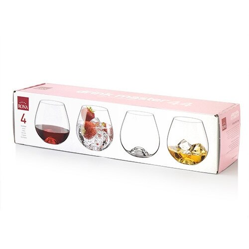 Pahare pentru whisky RONA, DRINK MASTER, Set 4, 440 ml - eMAG.ro
