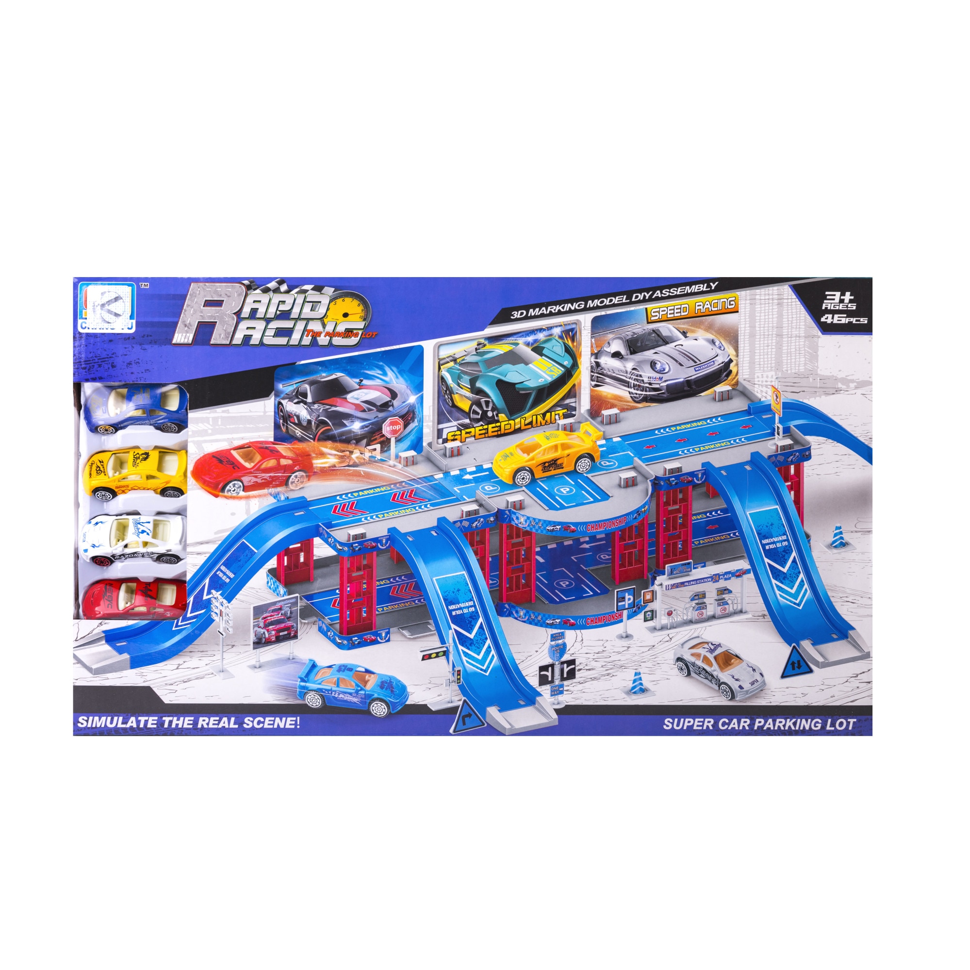 Паркинг за деца Isp Likesmart Rapid Racing 4 коли предупредителни