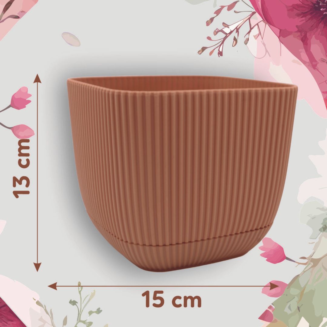 Ghiveci pentru flori 1800 ml plastic caramiziu - eMAG.ro