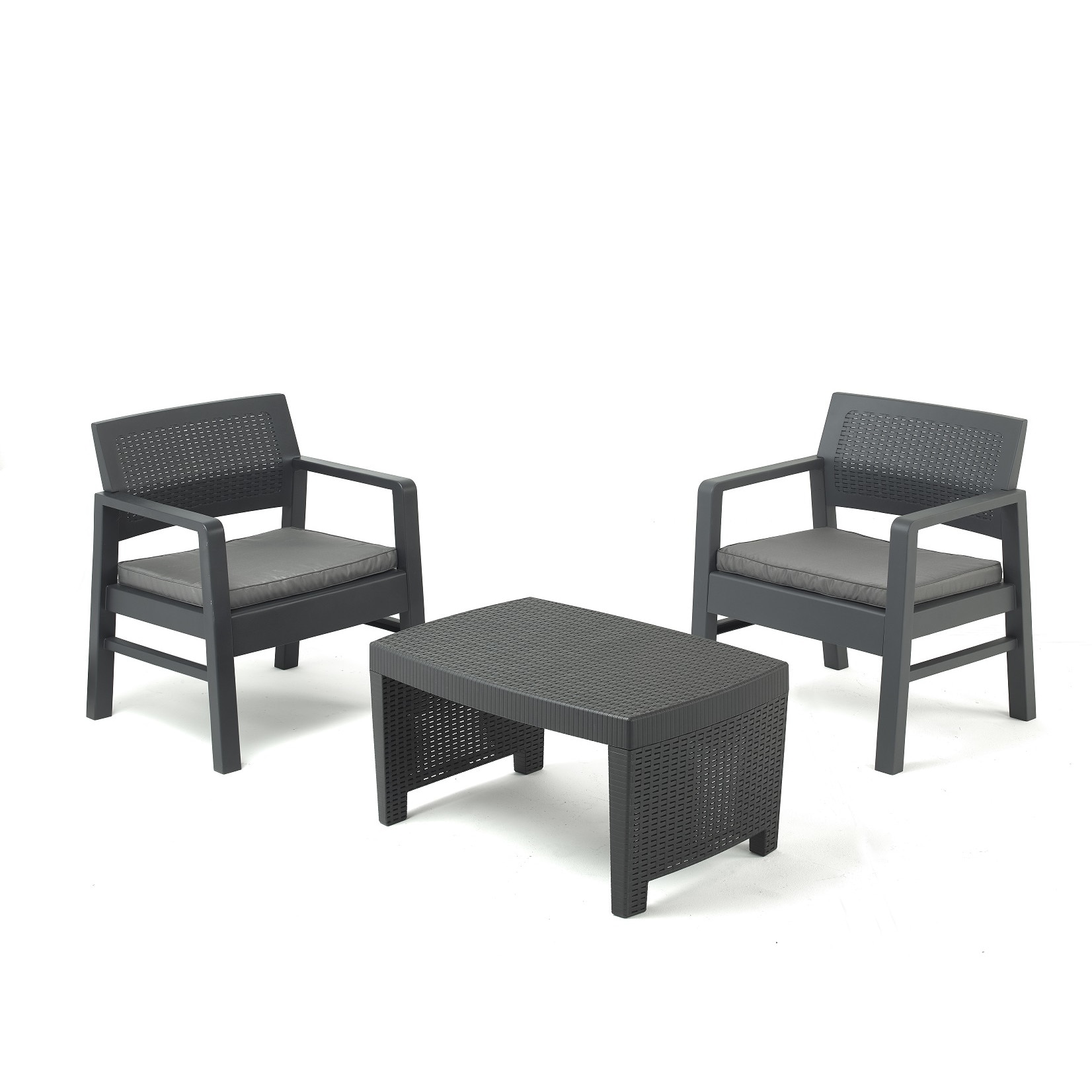 Set gradina/terasa masa 76x53x40 cm cu 2 scaune 76x53x40 cm, TAMBO ...