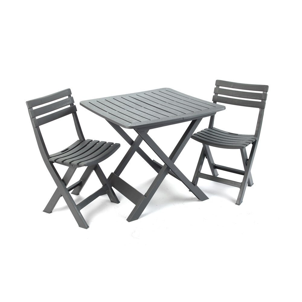 Set gradina/terasa masa 79x72x70 cm cu 2 scaune 44x41x78 cm, Camping ...