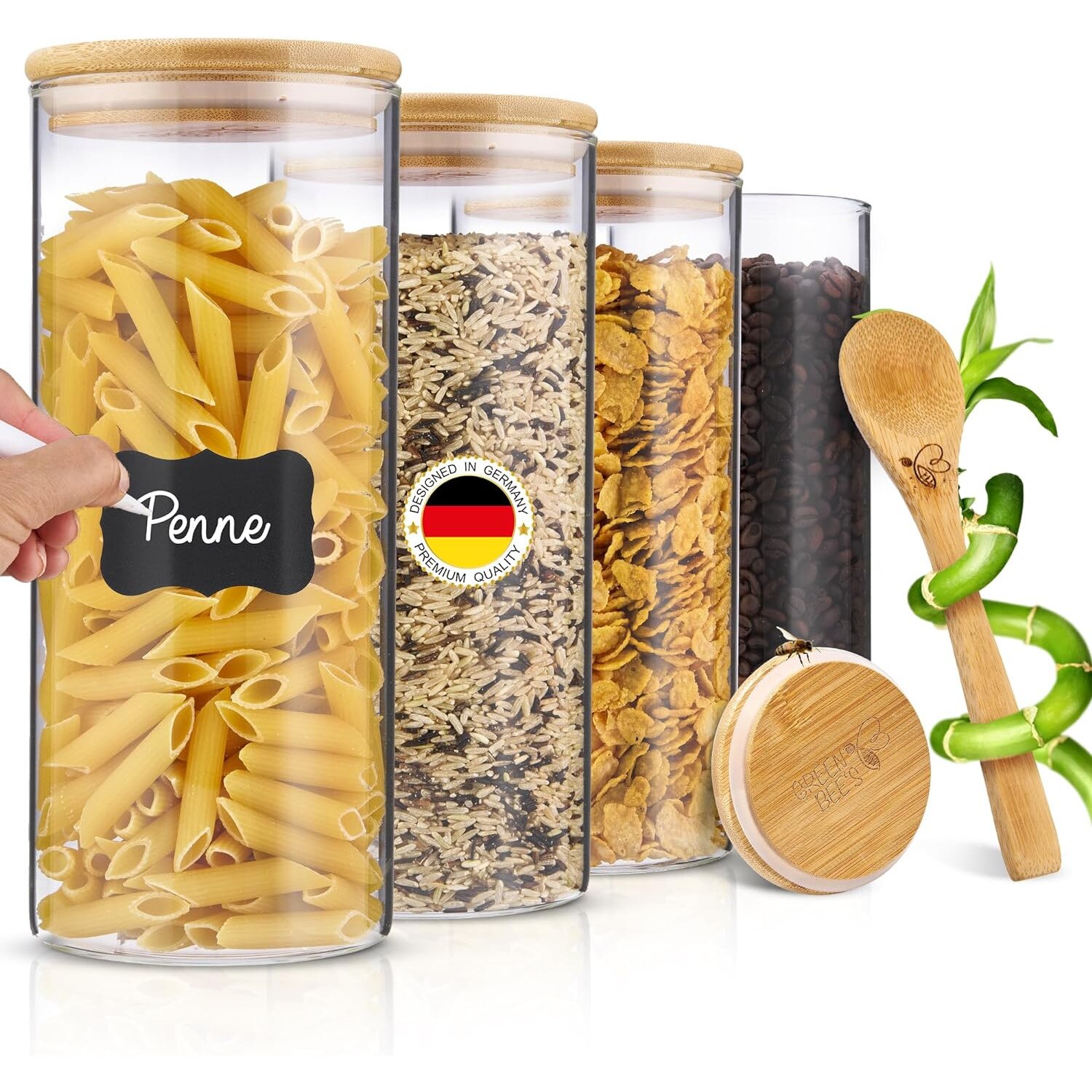 Set 4 Recipiente GREEN BEE`S - Organizare Alimente, Inchidere Etansa ...