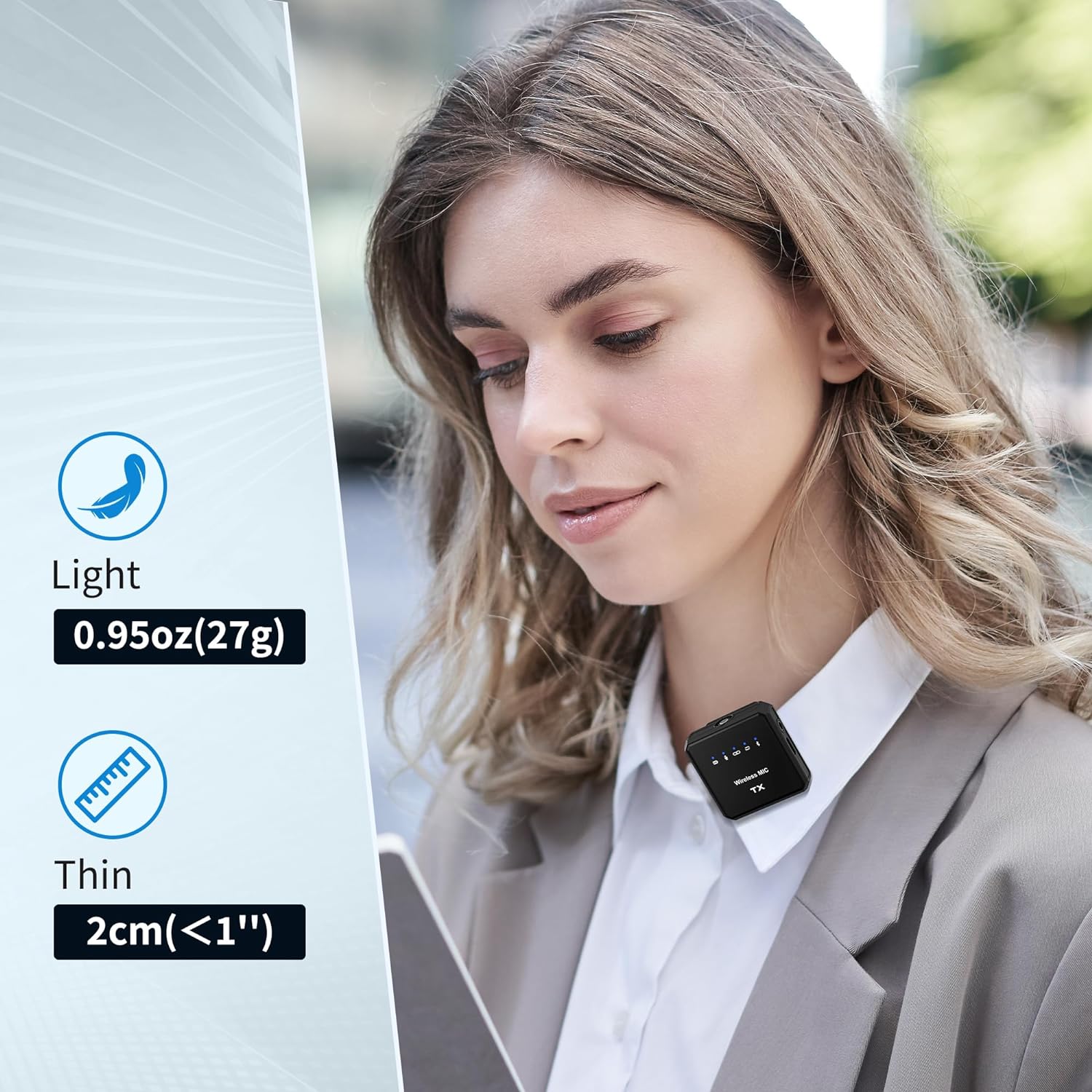 Set 2 microfoane profesionale lavaliera, Qyntech®, Plug and play ...