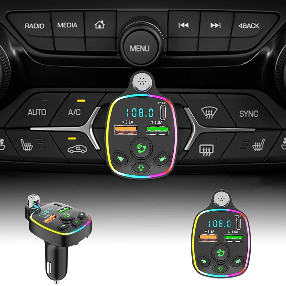 Modulator FM Auto Bluetooth, Andowl Q-C71, Incarcator Auto Tip C / USB ...