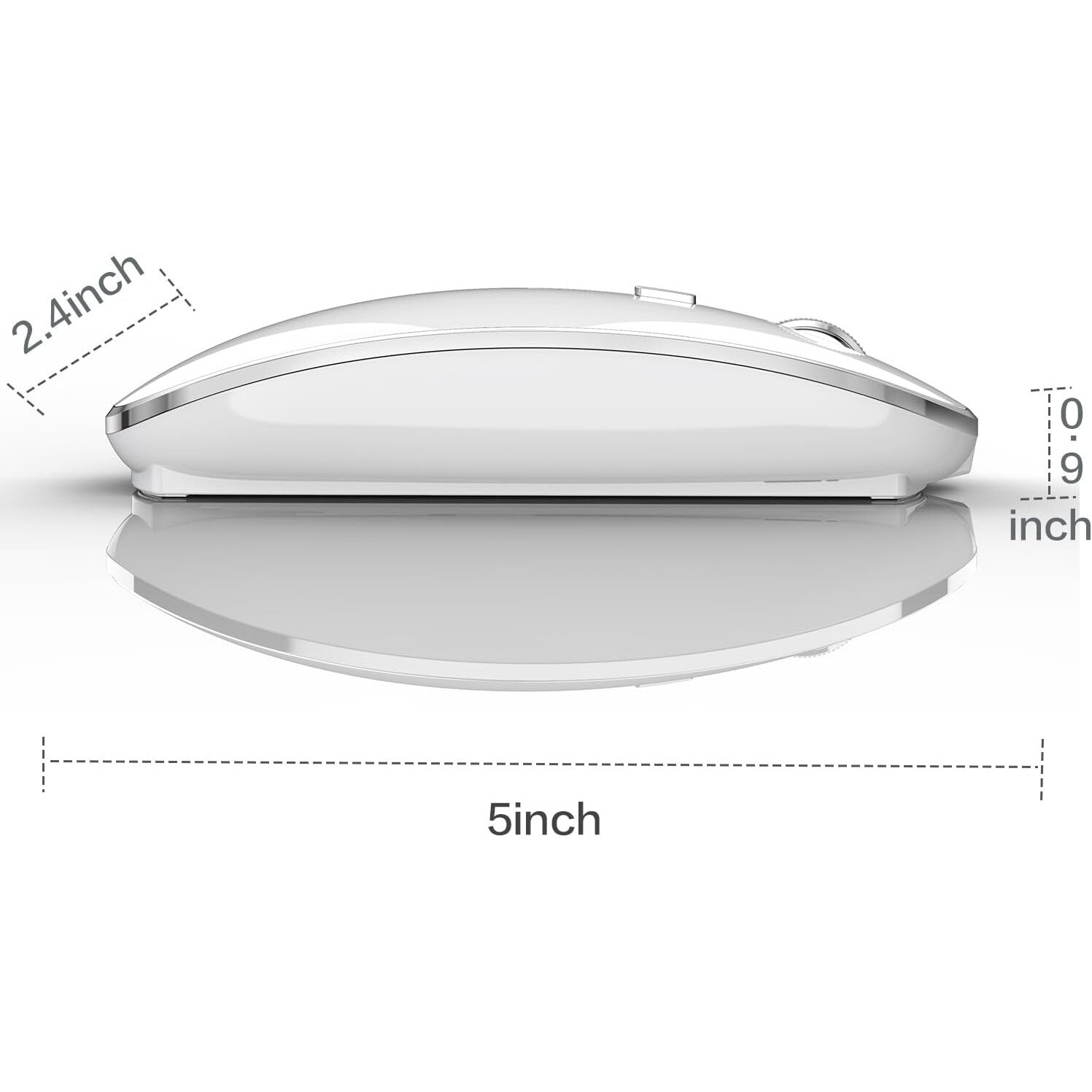 Mouse Wireless ABL-M3, 1600 dpi, 4 butoane, receptori USB-A si USB-C, Alb - eMAG.ro