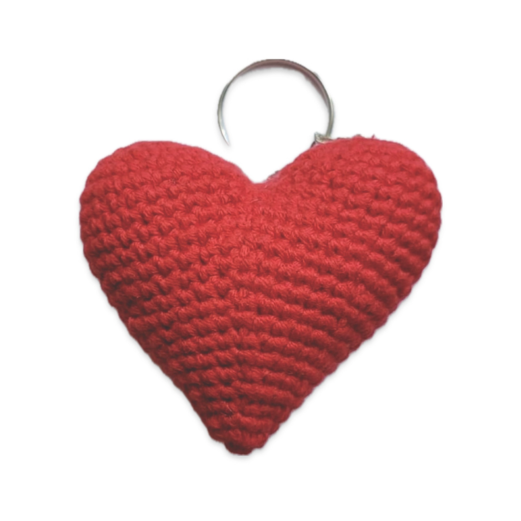 Breloc martisor Hand made crosetat inima 7 cm - eMAG.ro