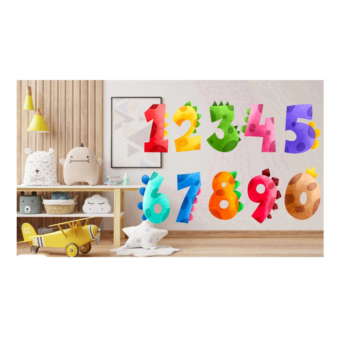 Sticker decorativ, Cifre colorate, 12364ST-2 - eMAG.ro