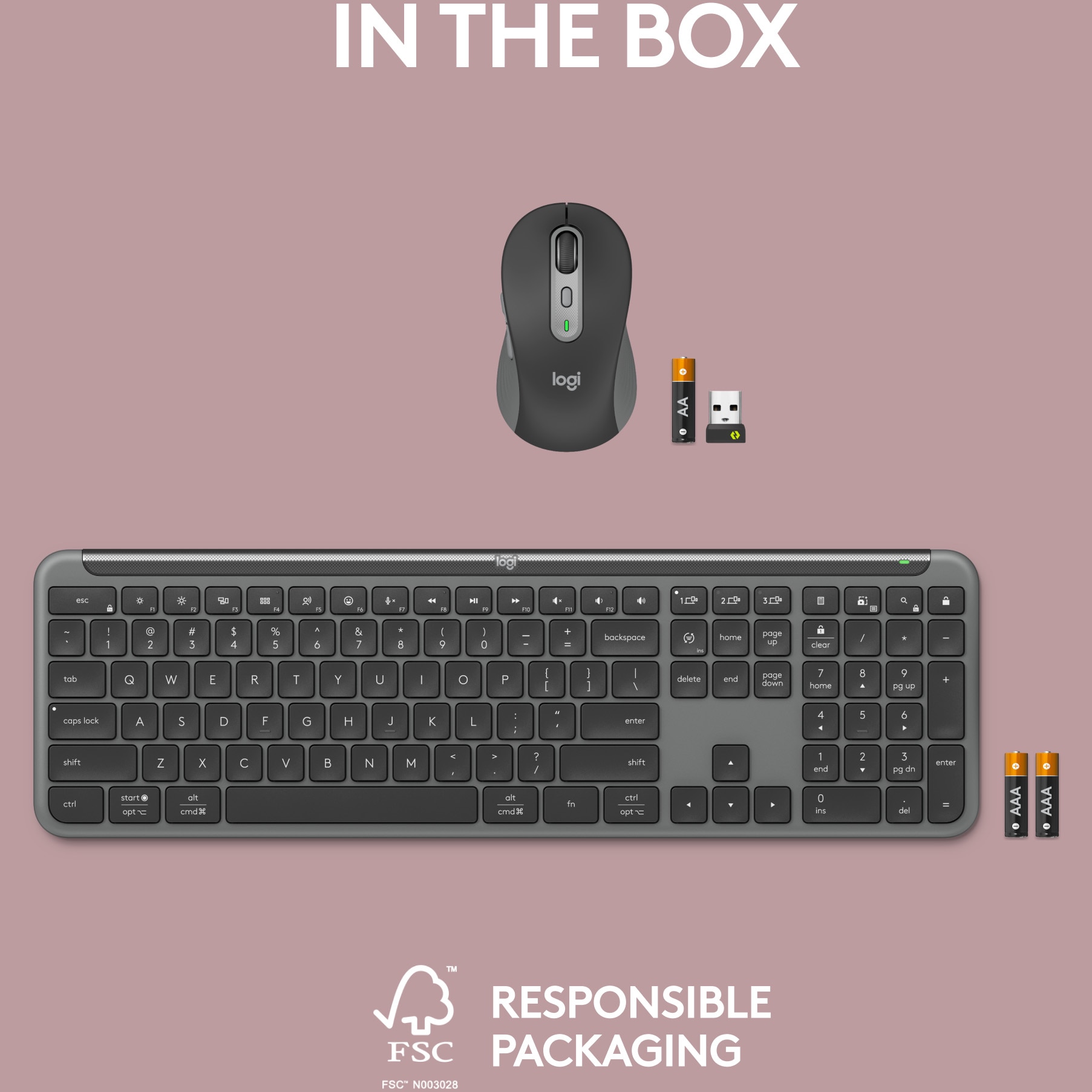 Kit Logitech Wireless Signature Slim MK950, 2.4GHz&Bluetooh, Easy ...