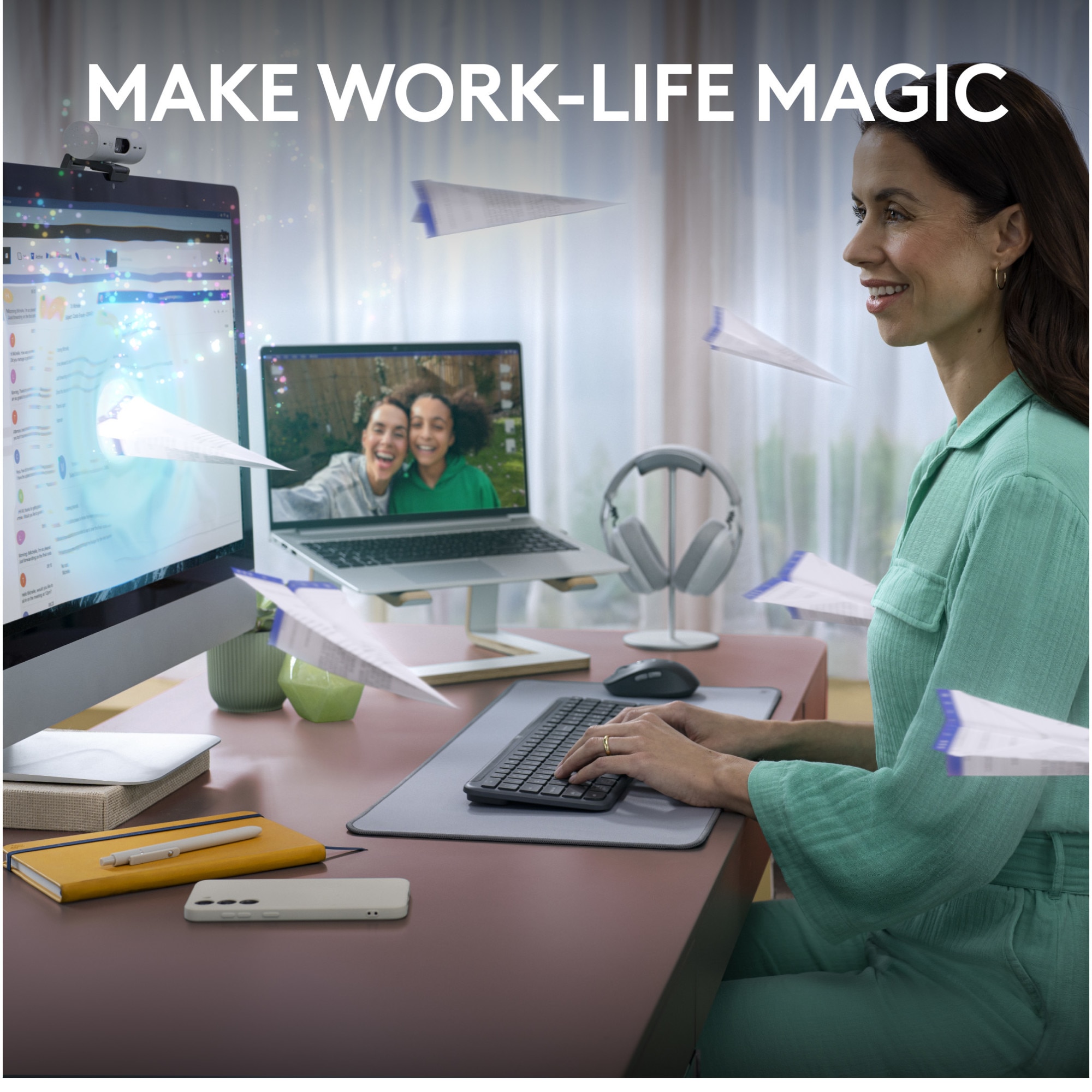 Kit Logitech Wireless Signature Slim MK950, 2.4GHz&Bluetooh, Easy ...