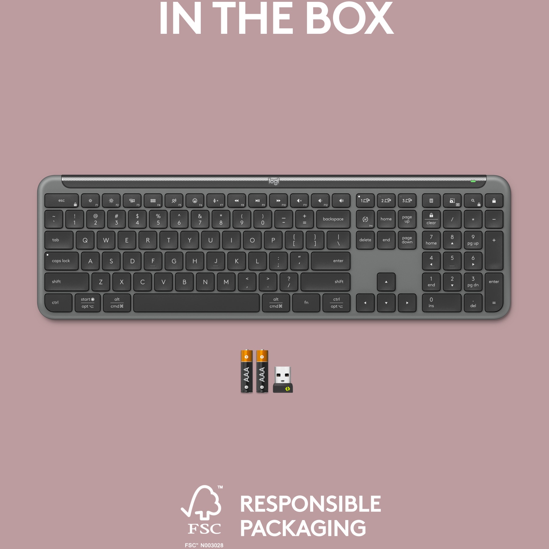 Tastatura wireless Logitech Signature Slim K950, 2.4GHz&Bluetooh, Negru ...