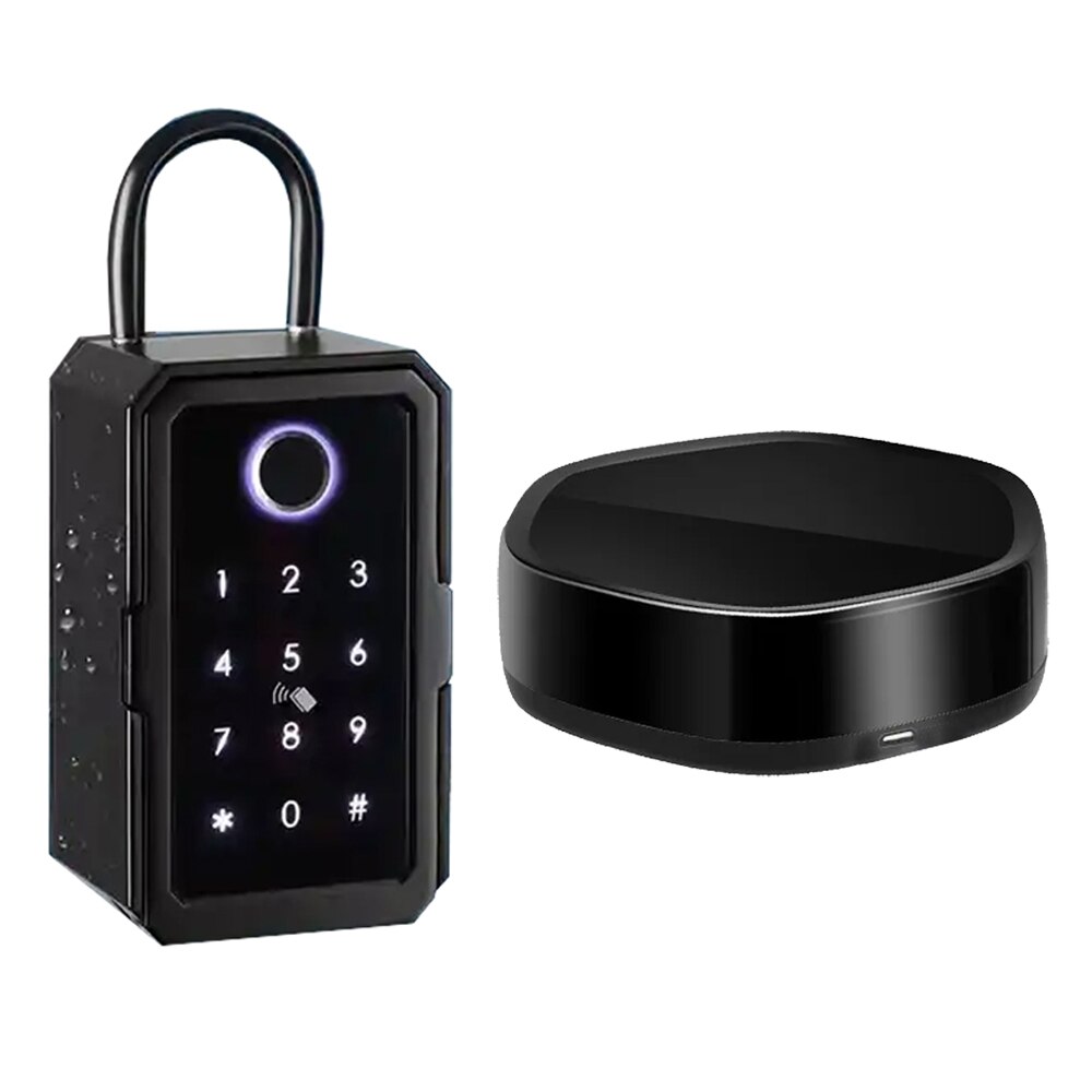 Kit seif de perete exterior pentru chei, Smart Key Box BLE, IP65 si Hub ...