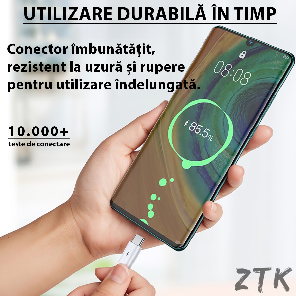 Cablu USB Type C la Type C, Incarcare Super Rapida, 100W PD, Remax Marlik, RC-183c C-C, 2m, Alb ...